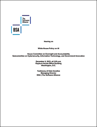 Featured Policy Briefs - BSA Artificial Intelligence