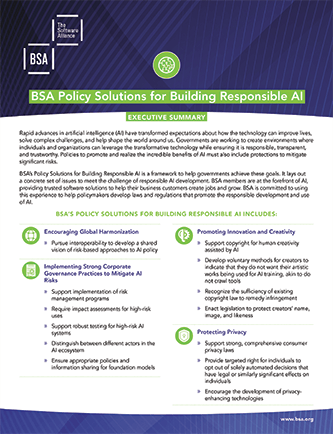 Featured Policy Briefs - BSA Artificial Intelligence